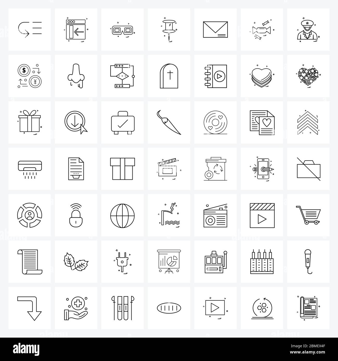 49 Universal Icons Pixel Perfect Symbols of message, stationary, pin ...