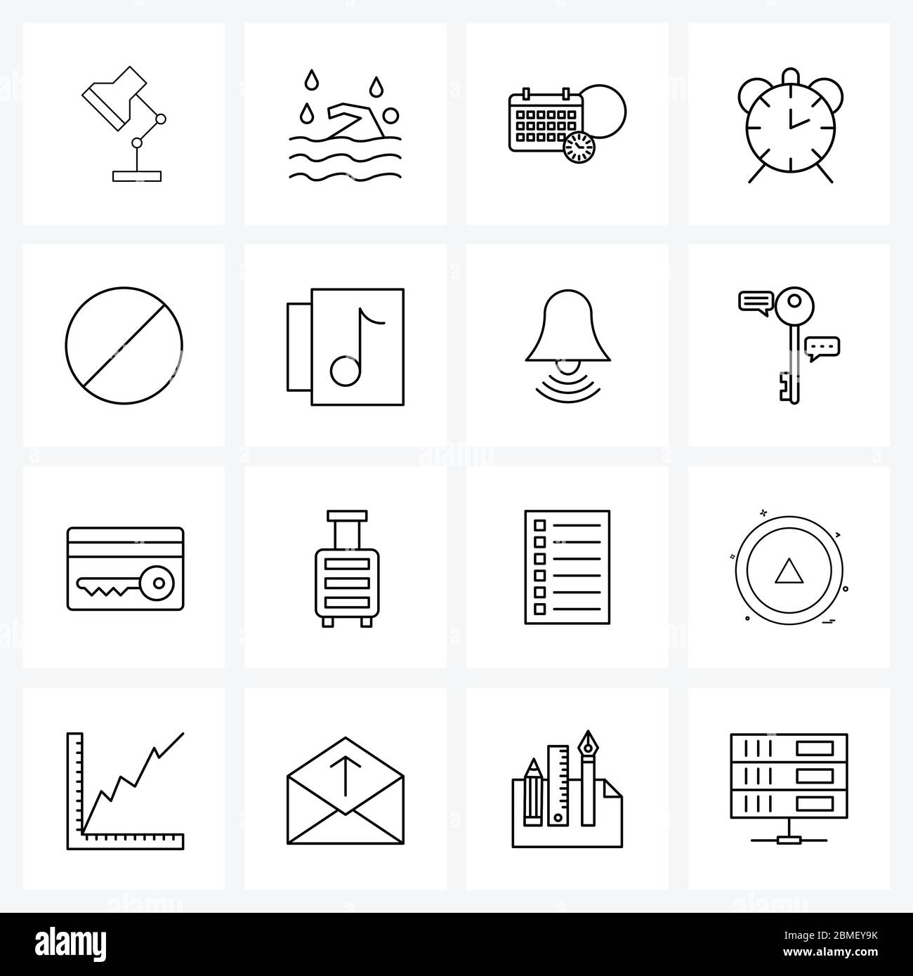 16 Universal Icons Pixel Perfect Symbols of circle, time, summer, clock ...