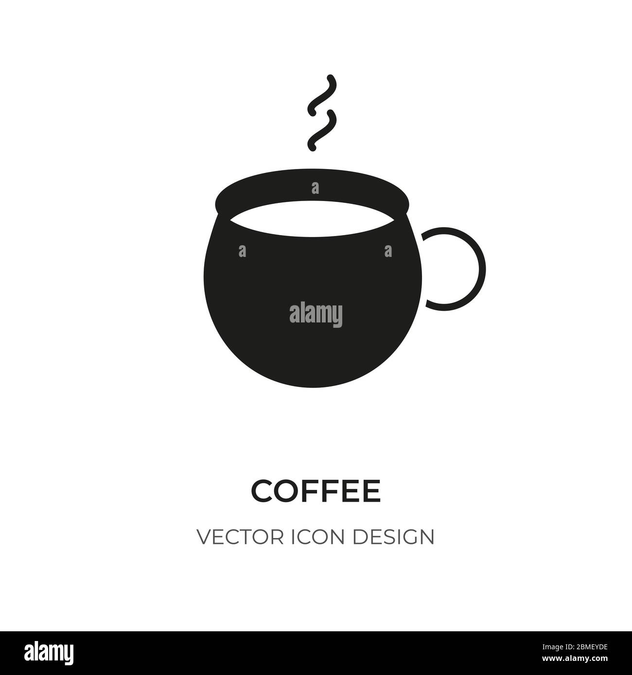 Cup coffee break glyph icon. Decorative element logo for shop, coffee ...