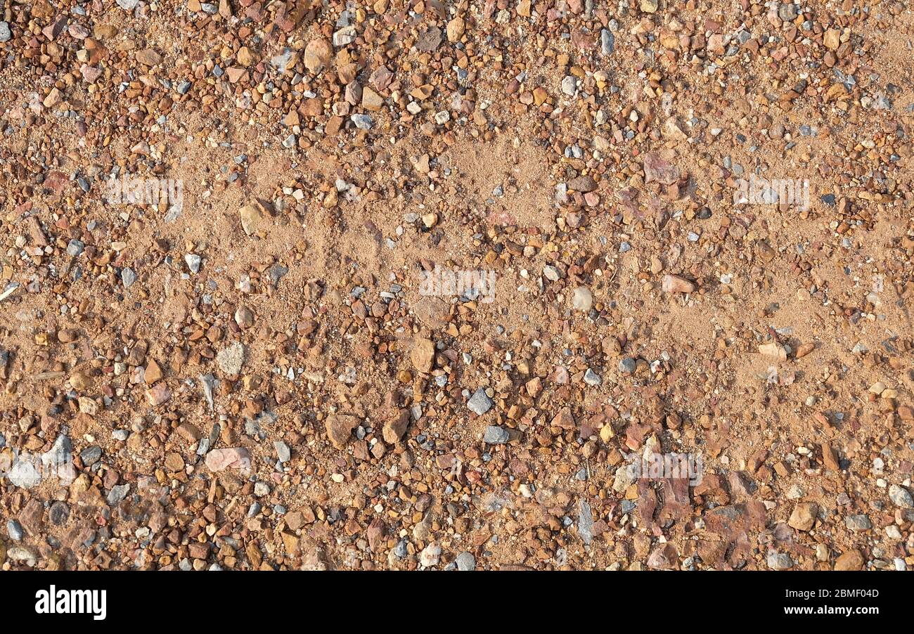 Naturally Small Gravel, Rubble Stone or Crushed Stone on The Ground ...