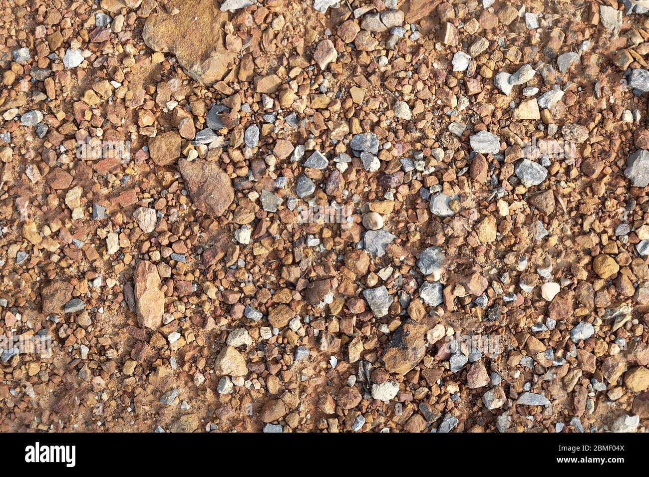 Naturally Small Gravel, Rubble Stone or Crushed Stone on The Ground ...
