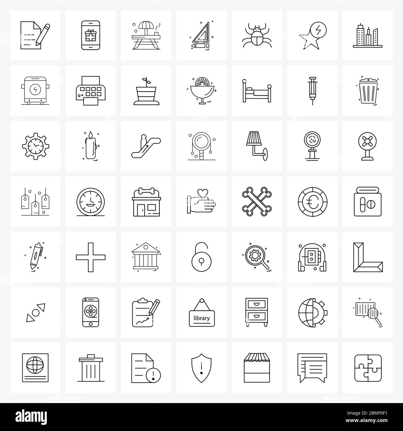 49 Editable Vector Line Icons and Modern Symbols of scary, insect ...