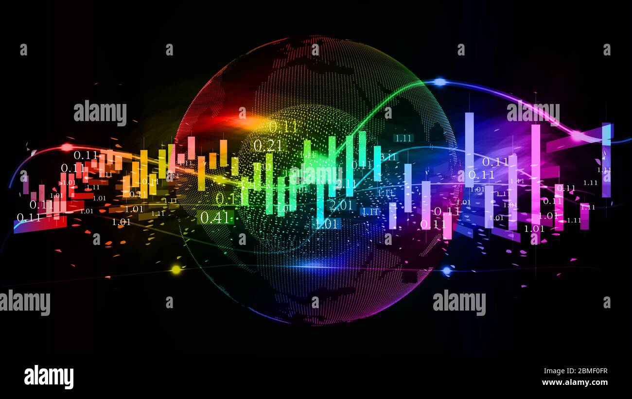Financial stock market chart technical abstract background Stock Photo ...