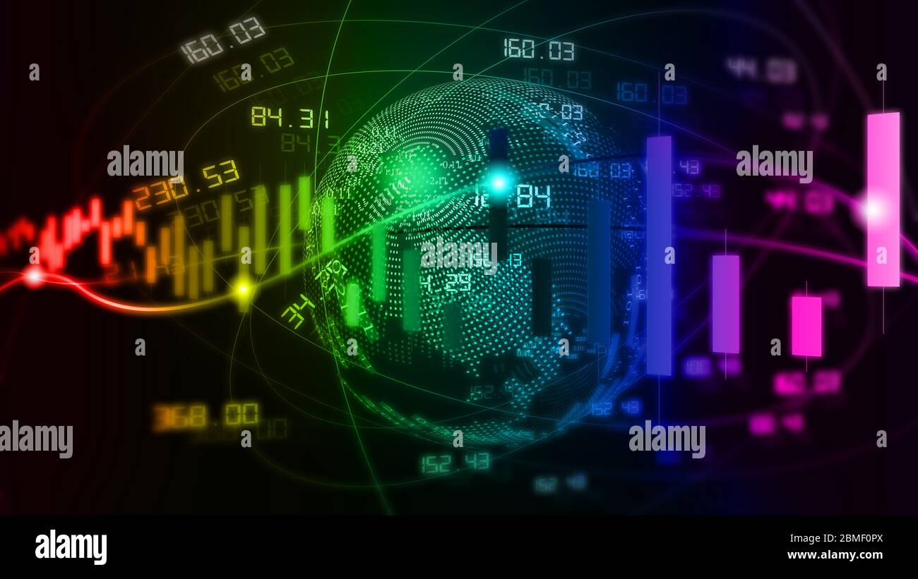 Financial stock market chart technical abstract background Stock Photo ...