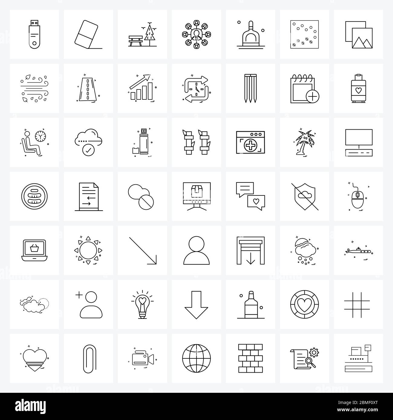 49 Editable Vector Line Icons and Modern Symbols of pan, dust, nature ...