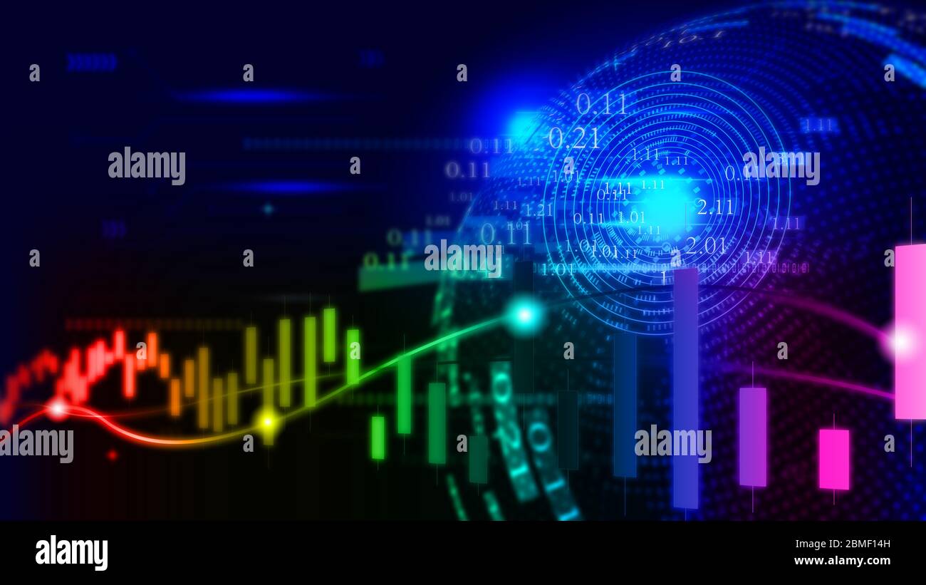 Financial stock market chart technical abstract background Stock Photo ...