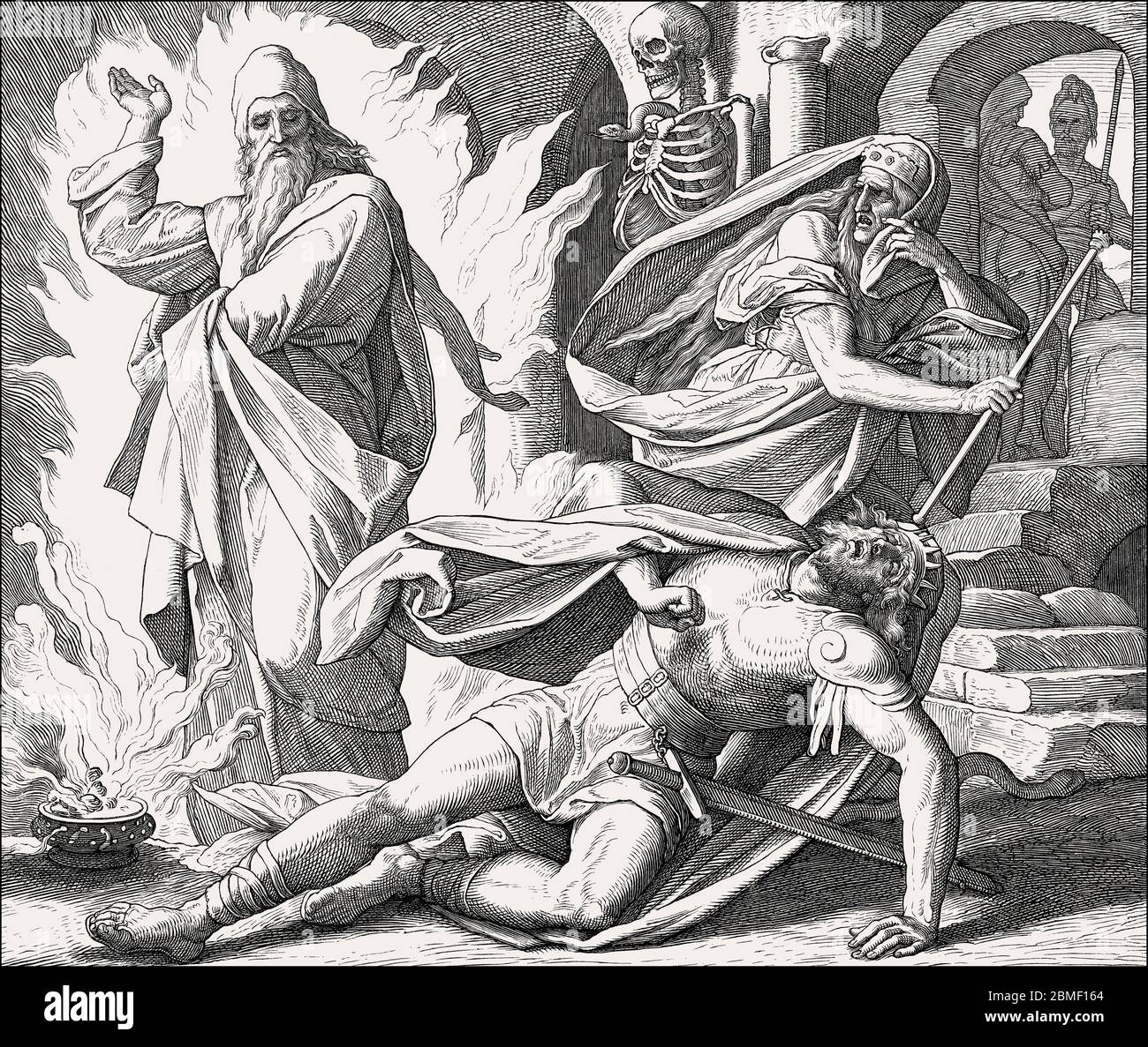 Saul Consults the Medium at Endor, Old Testament, by Julius Schnorr von ...