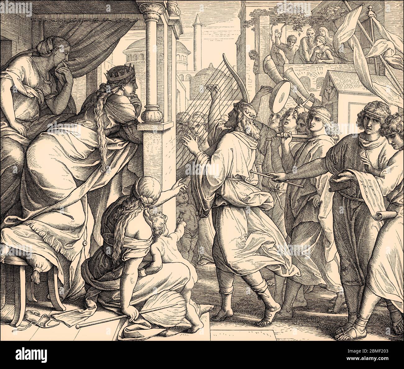 David bringing the ark of the covenant to jerusalem, Old Testament, by ...