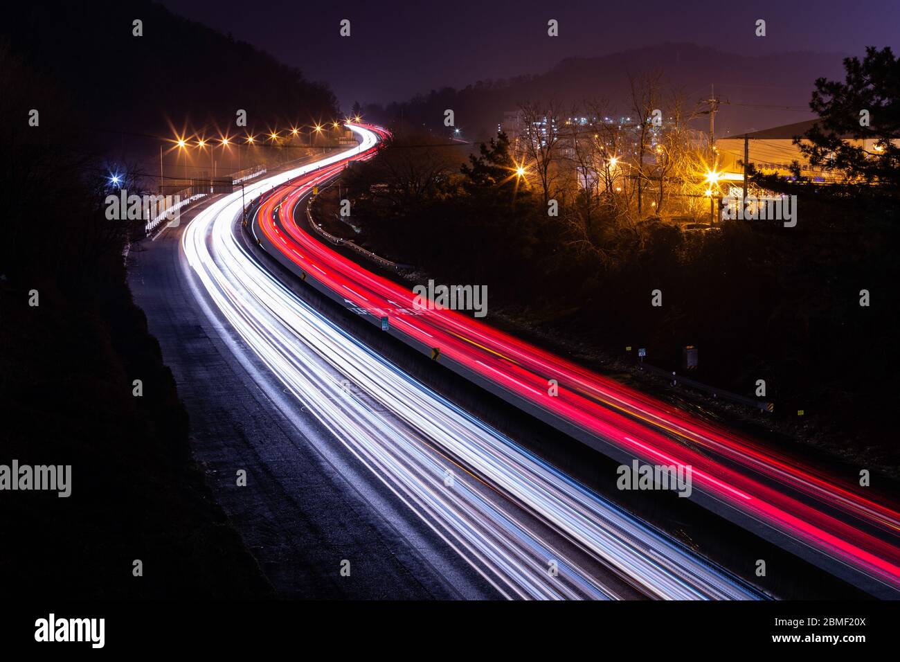 Car trail hi-res stock photography and images - Alamy