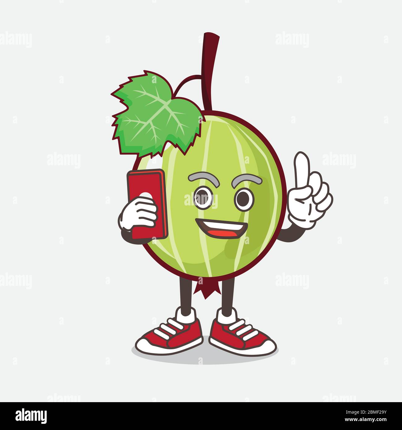 An illustration of Gooseberry Fruit cartoon mascot character speaking ...