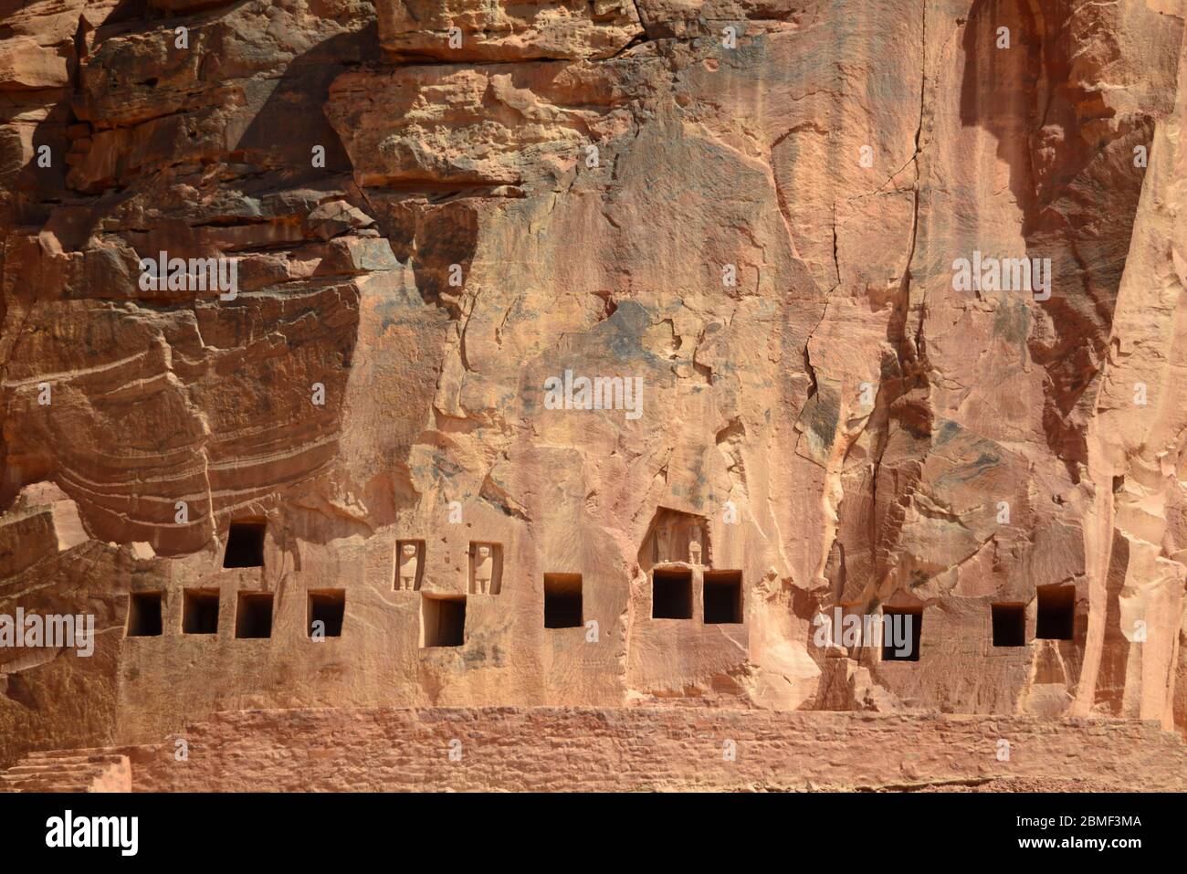 Lion tombs in the rocks of al-Khuraybah, Dedan, Al Madinah Province ...