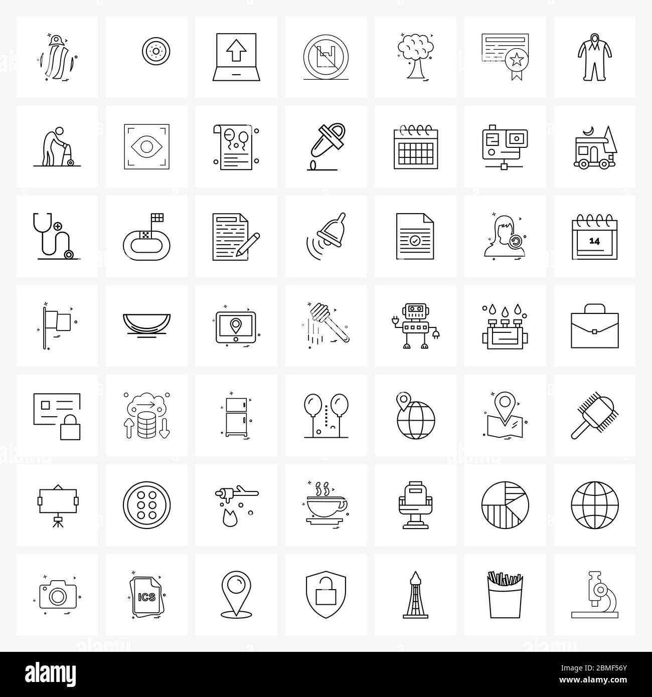 49 Universal Line Icon Pixel Perfect Symbols of supermarket, plastic ...