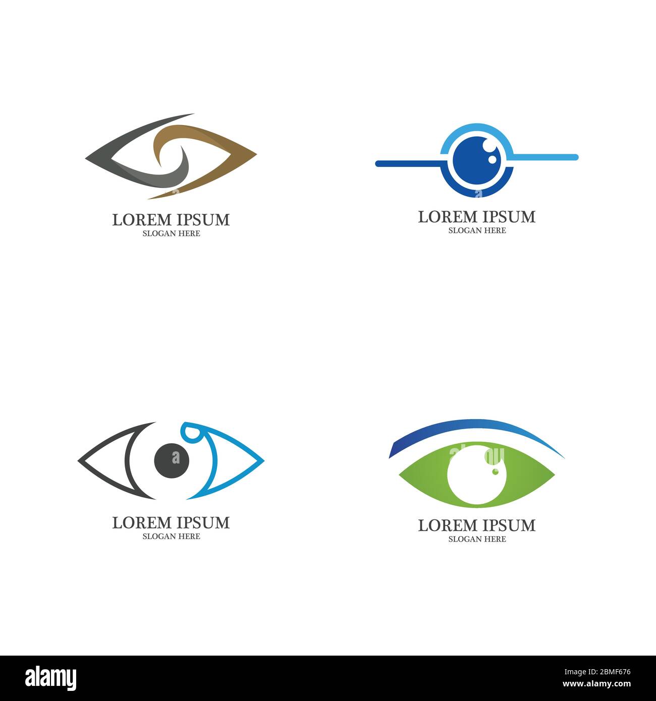 Branding Identity Corporate Eye Care vector logo Stock Vector Image ...