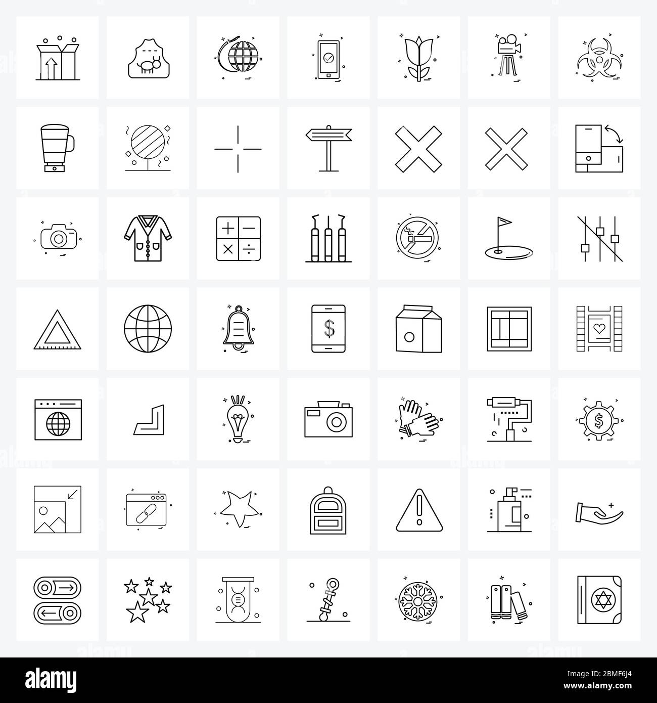 49 Universal Line Icon Pixel Perfect Symbols of rose, flower, world ...