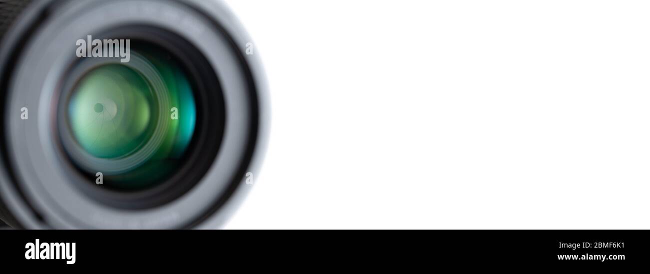 Front view of lens diaphragm with text space in the right side Stock ...