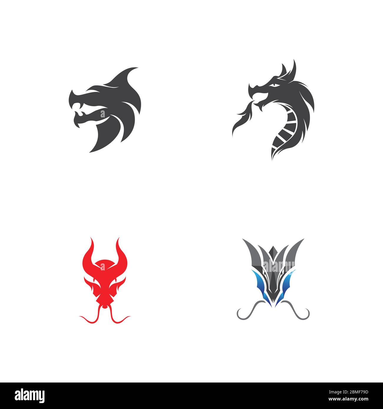 Dragon vector icon illustration design logo template Stock Vector Image ...