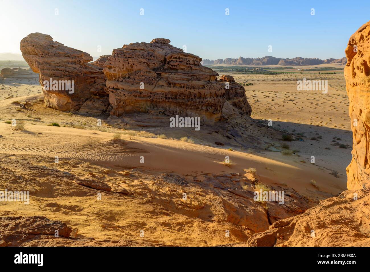 Rock formations in the historic Al-Ula valley, Saudi Arabia Stock Photo ...