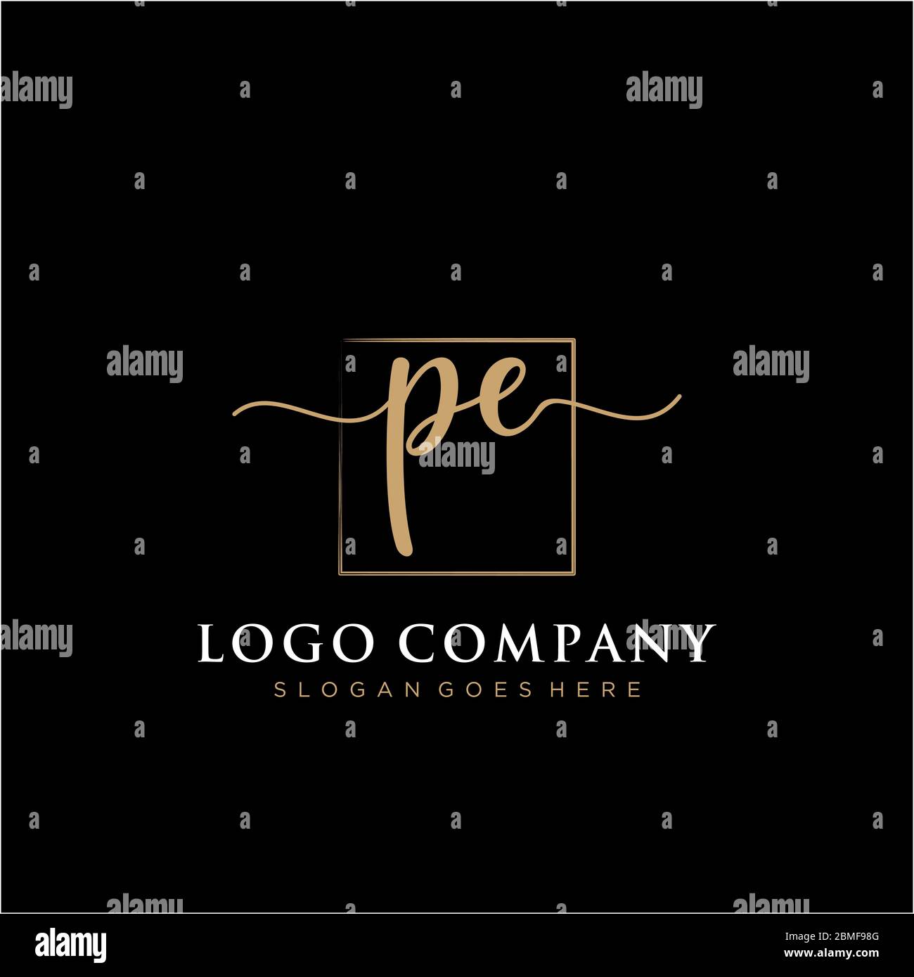 Pe initials logo hi-res stock photography and images - Alamy