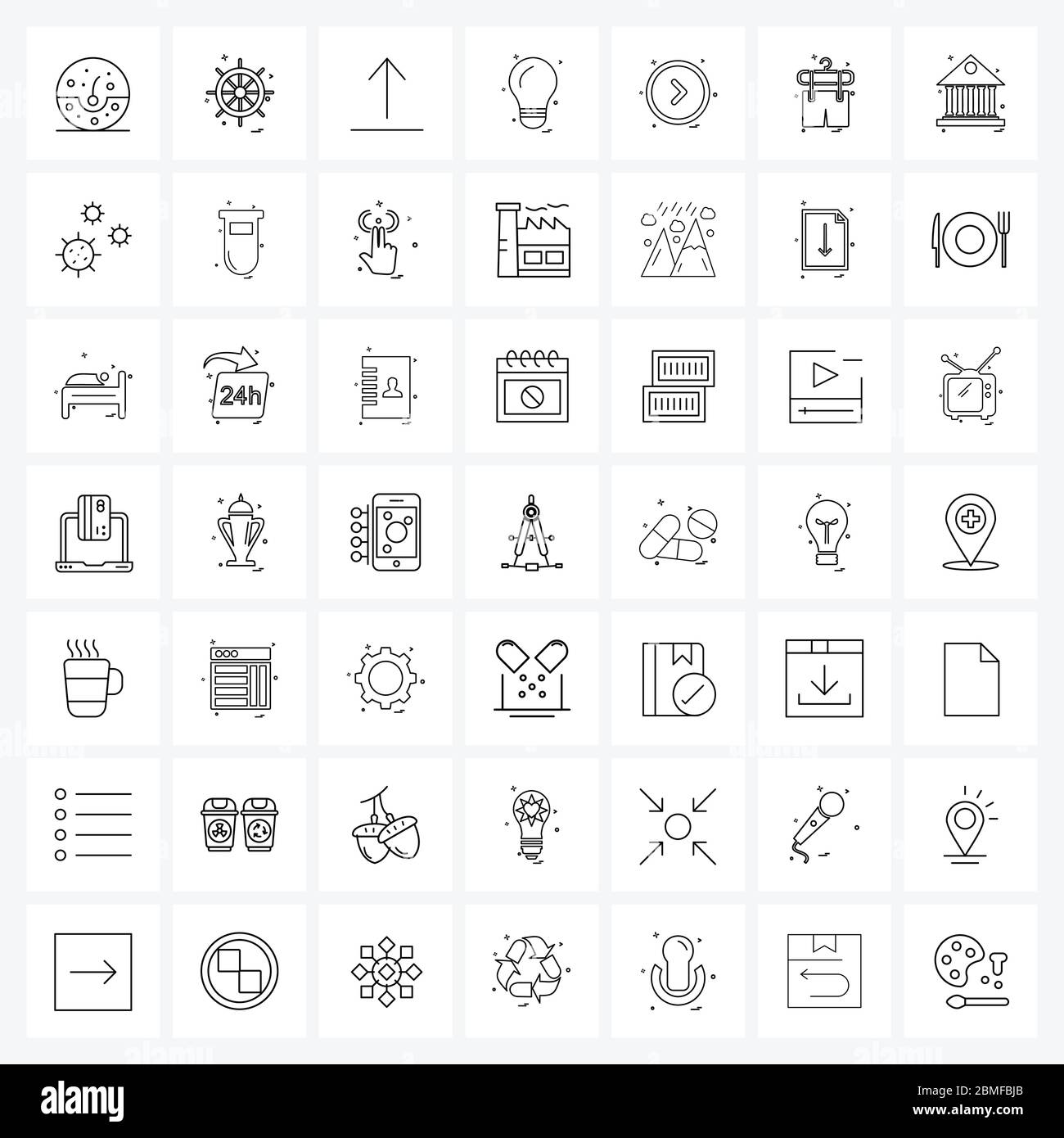 49 Interface Line Icon Set of modern symbols on interface, ui, arrow ...