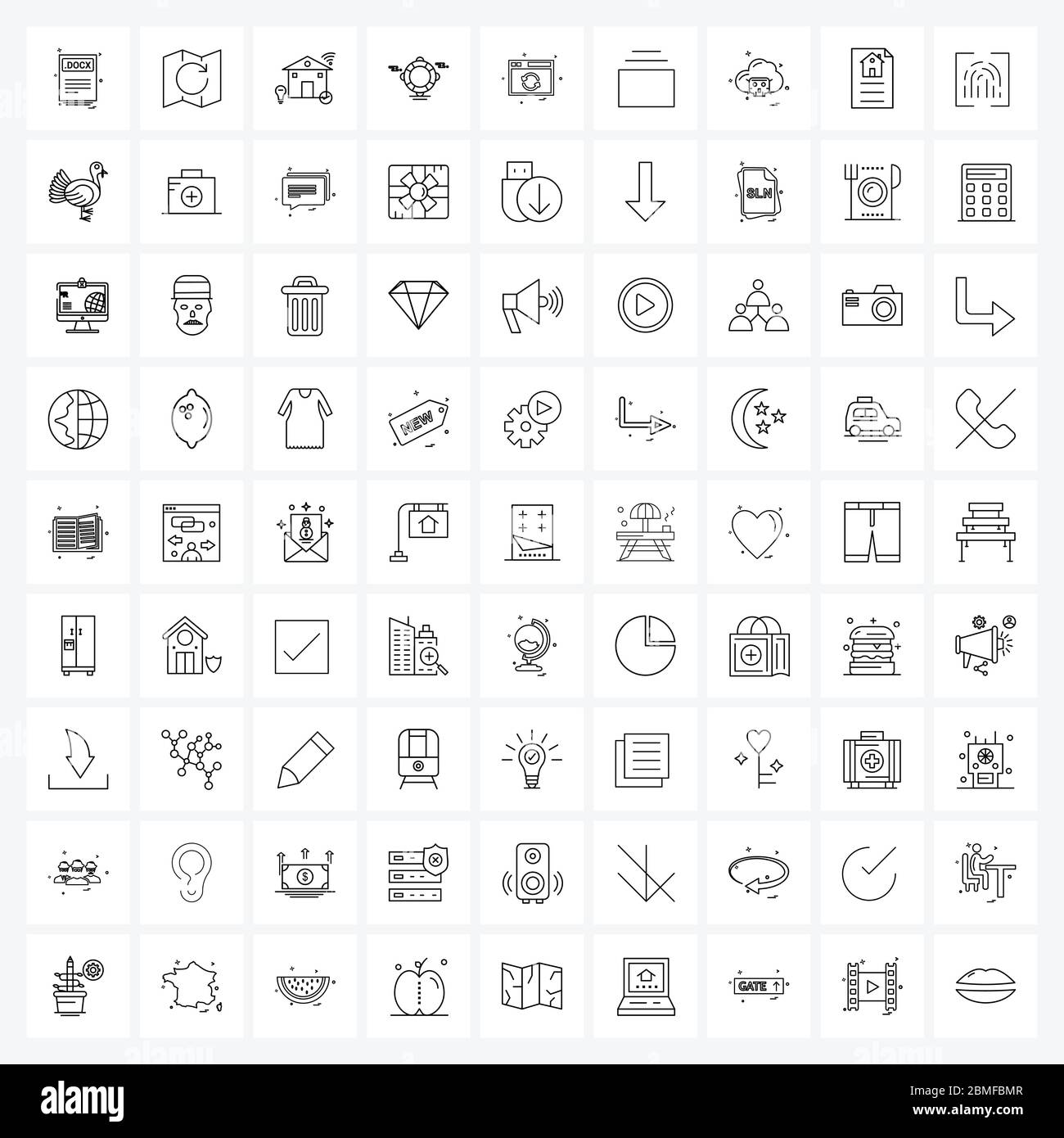 81 Editable Vector Line Icons and Modern Symbols of summer, swimming ...