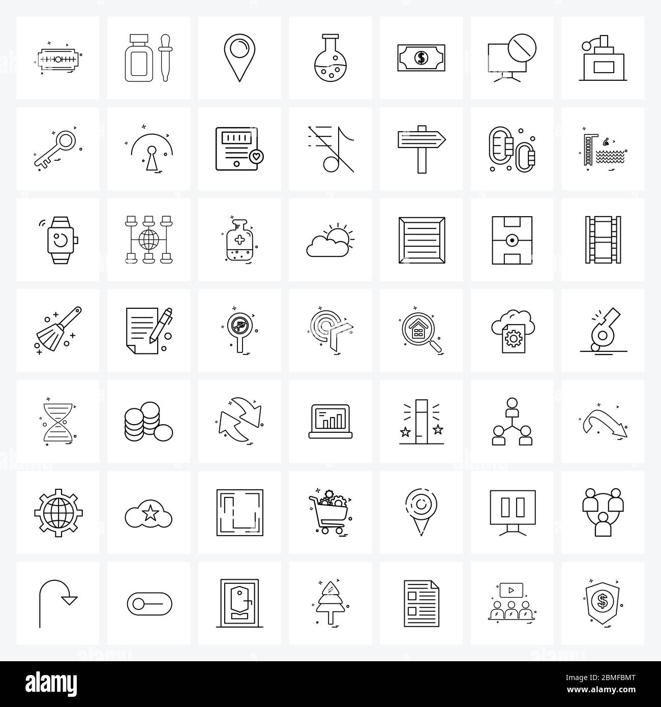 Pack of 49 Universal Line Icons for Web Applications laboratory ...