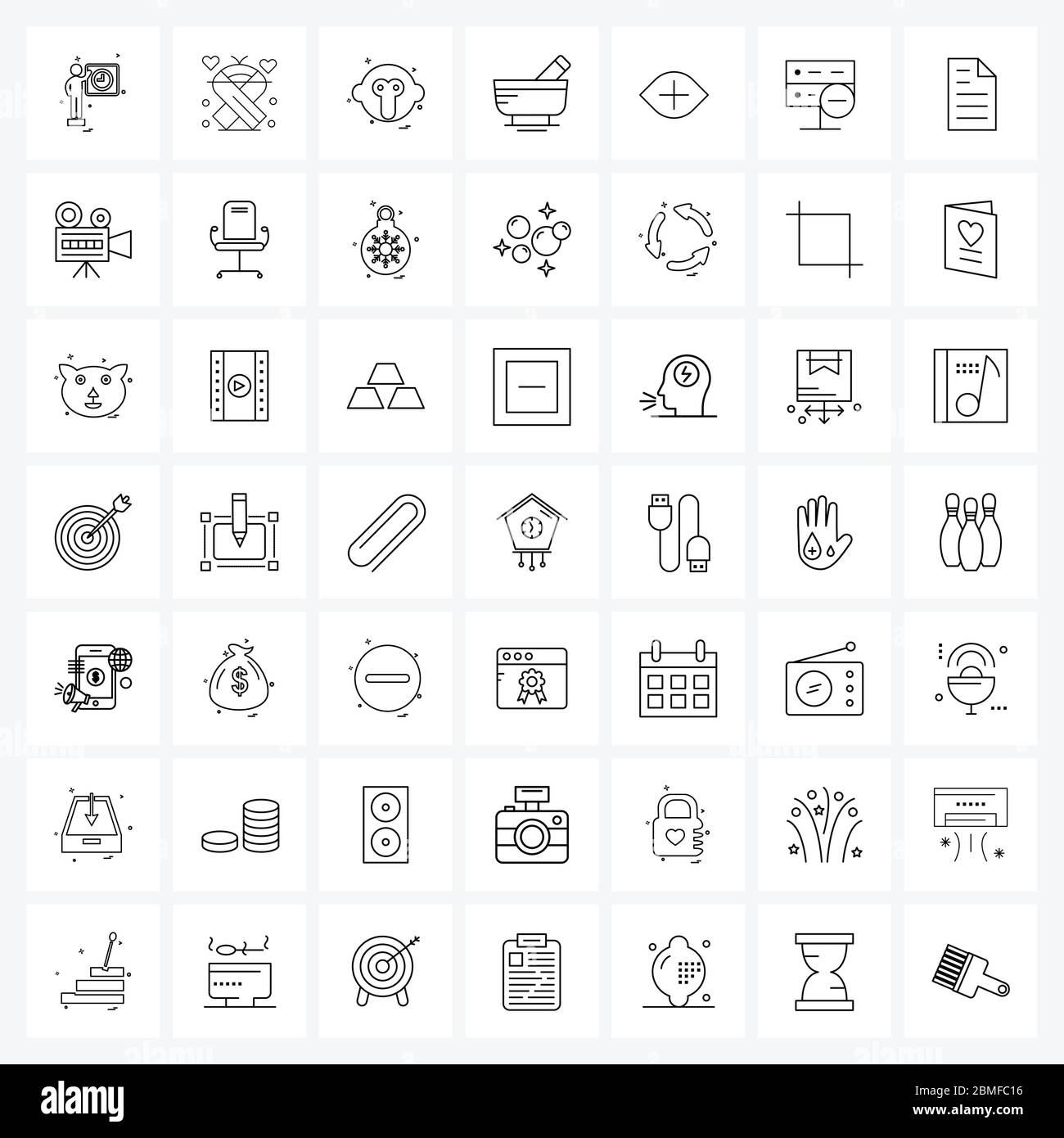 49 Editable Vector Line Icons and Modern Symbols of scan, eye scan ...