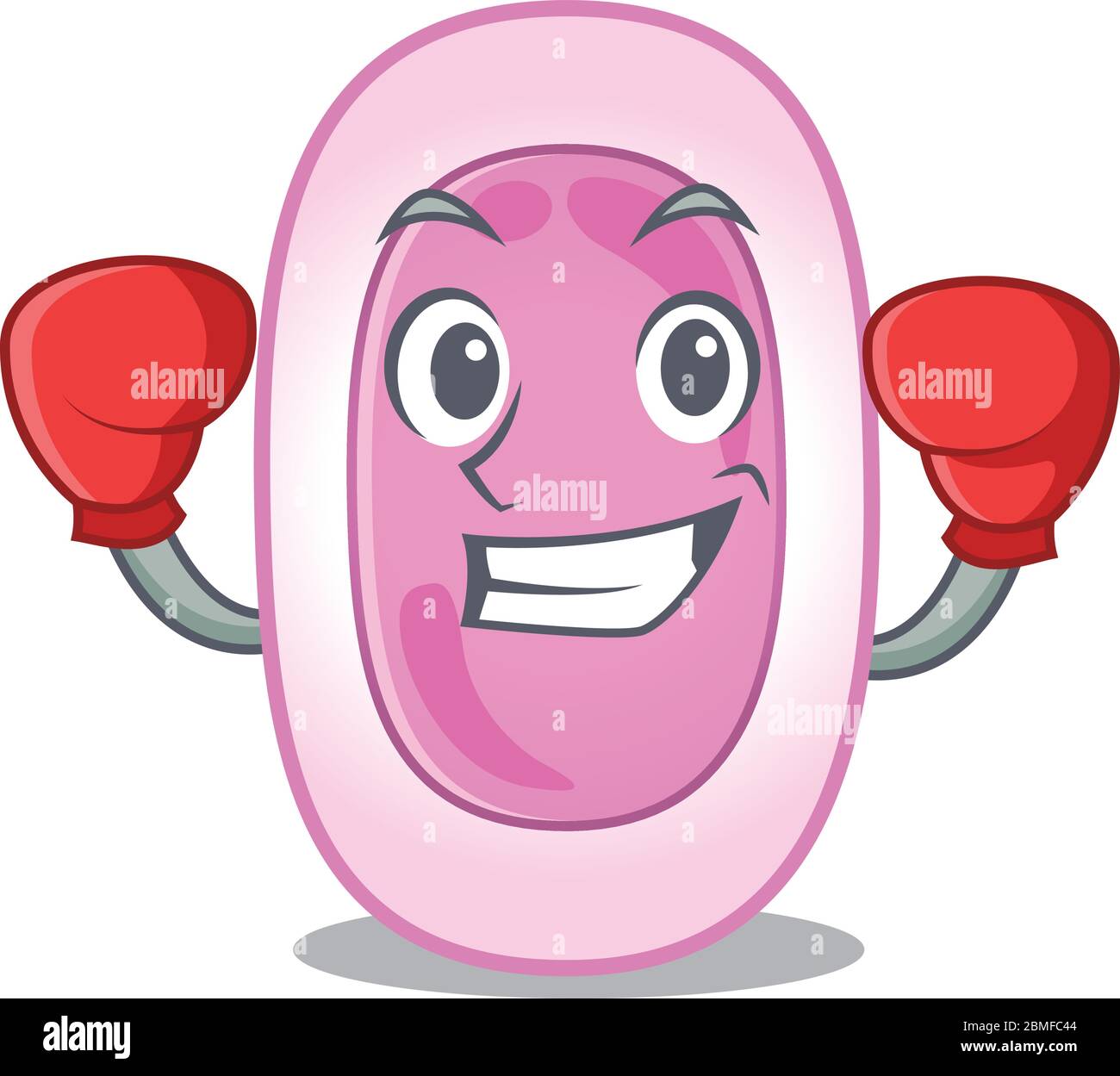 A Sporty Boxing Athlete Mascot Design Of Bordetela Pertussis With Red