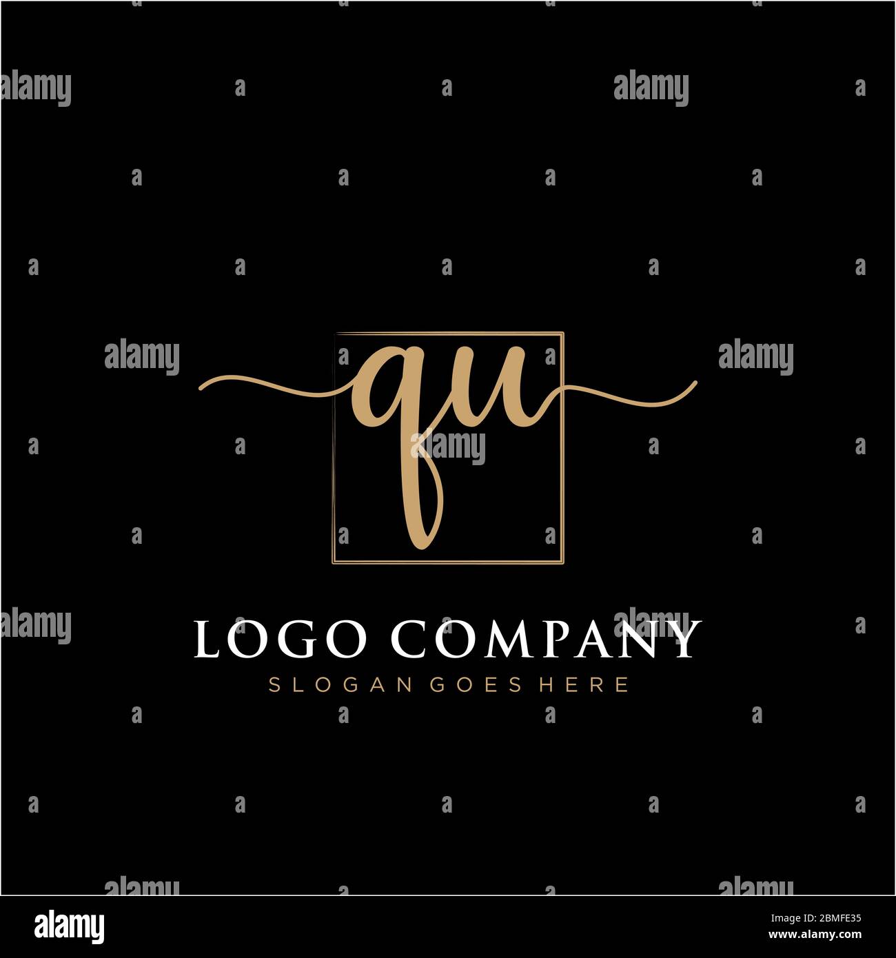Qu logo vector vectors hi-res stock photography and images - Alamy