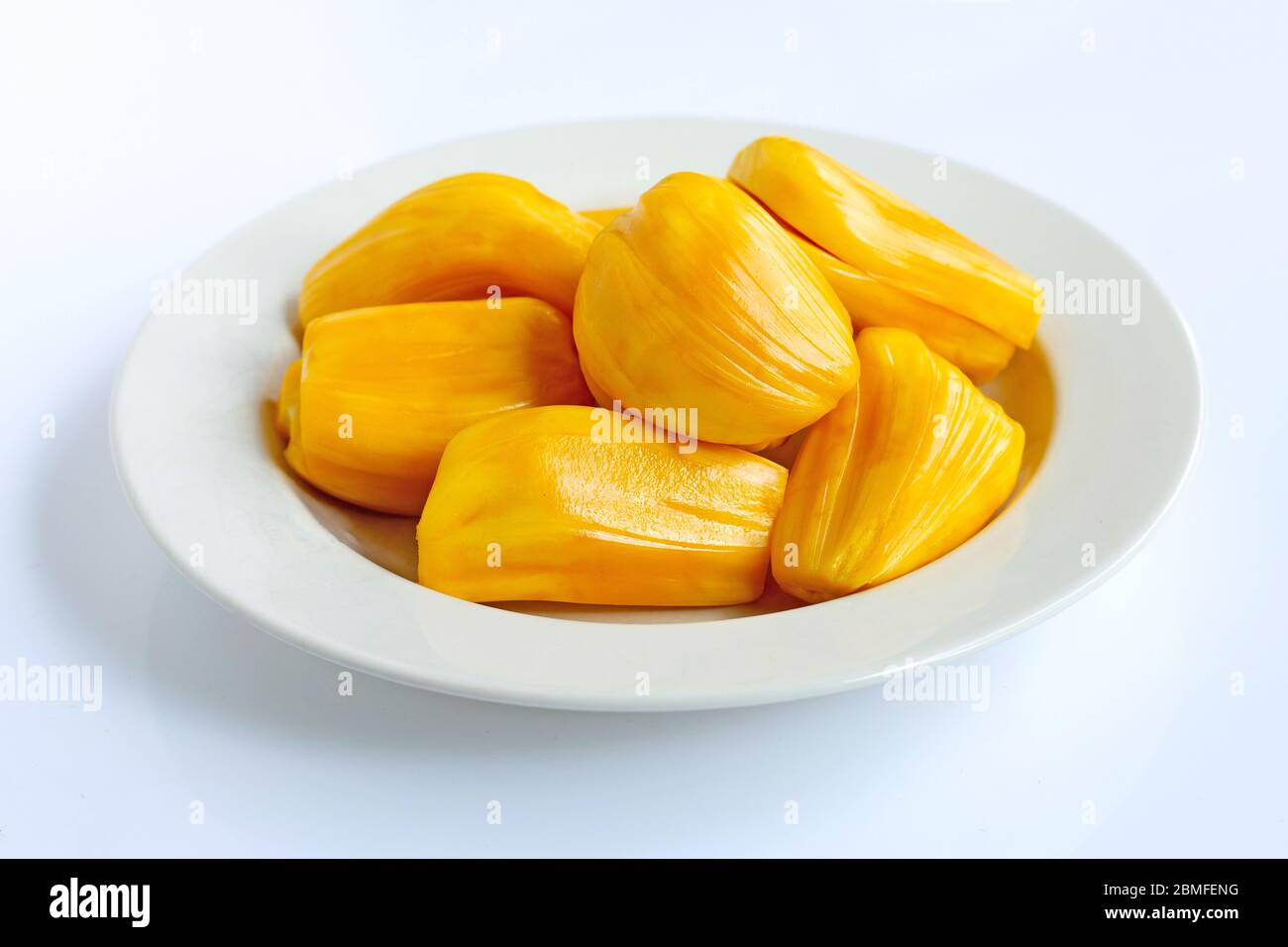 Ripe Jackfruit isolated on white background Stock Photo - Alamy