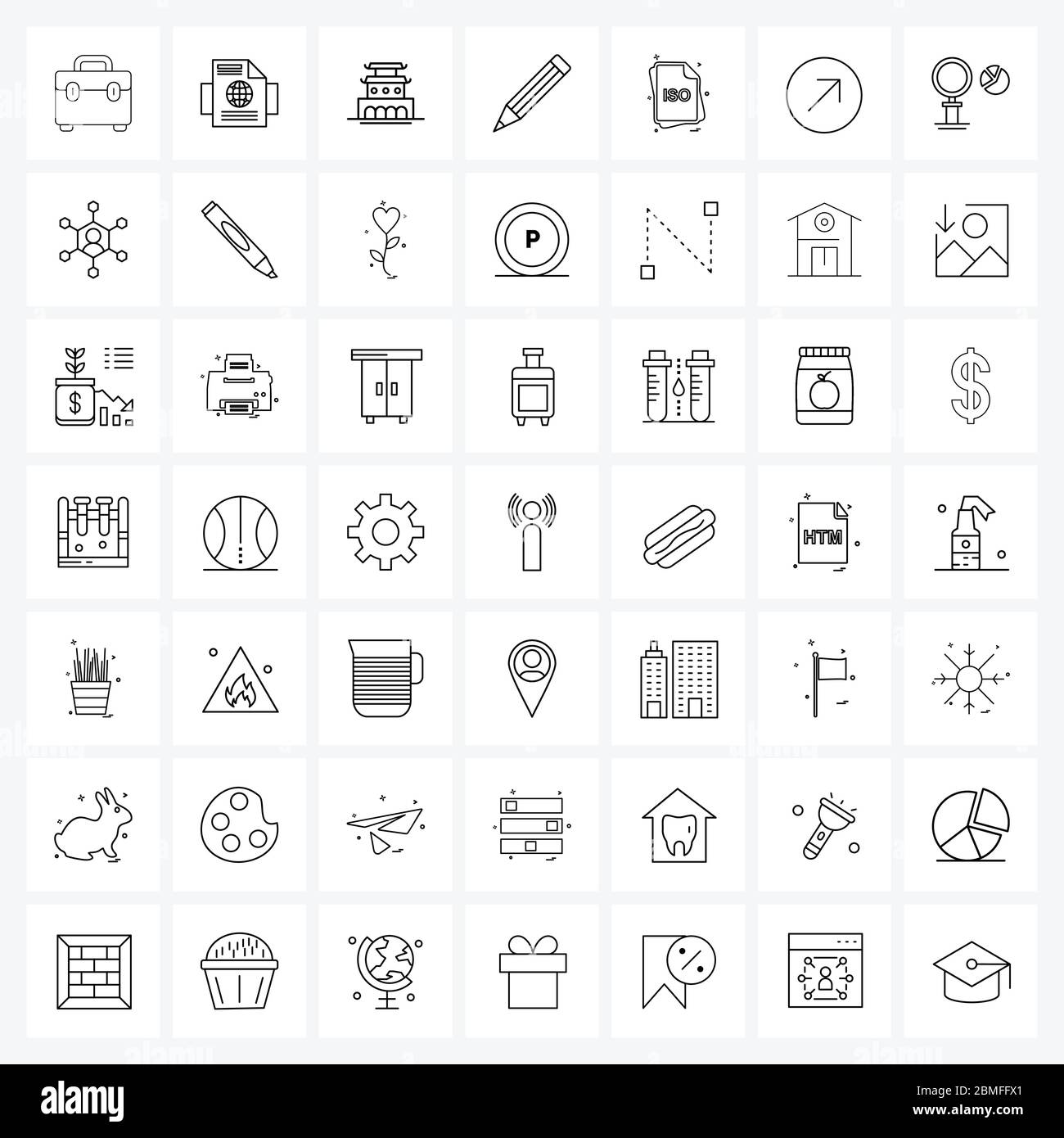 49 Editable Vector Line Icons and Modern Symbols of files, file type ...