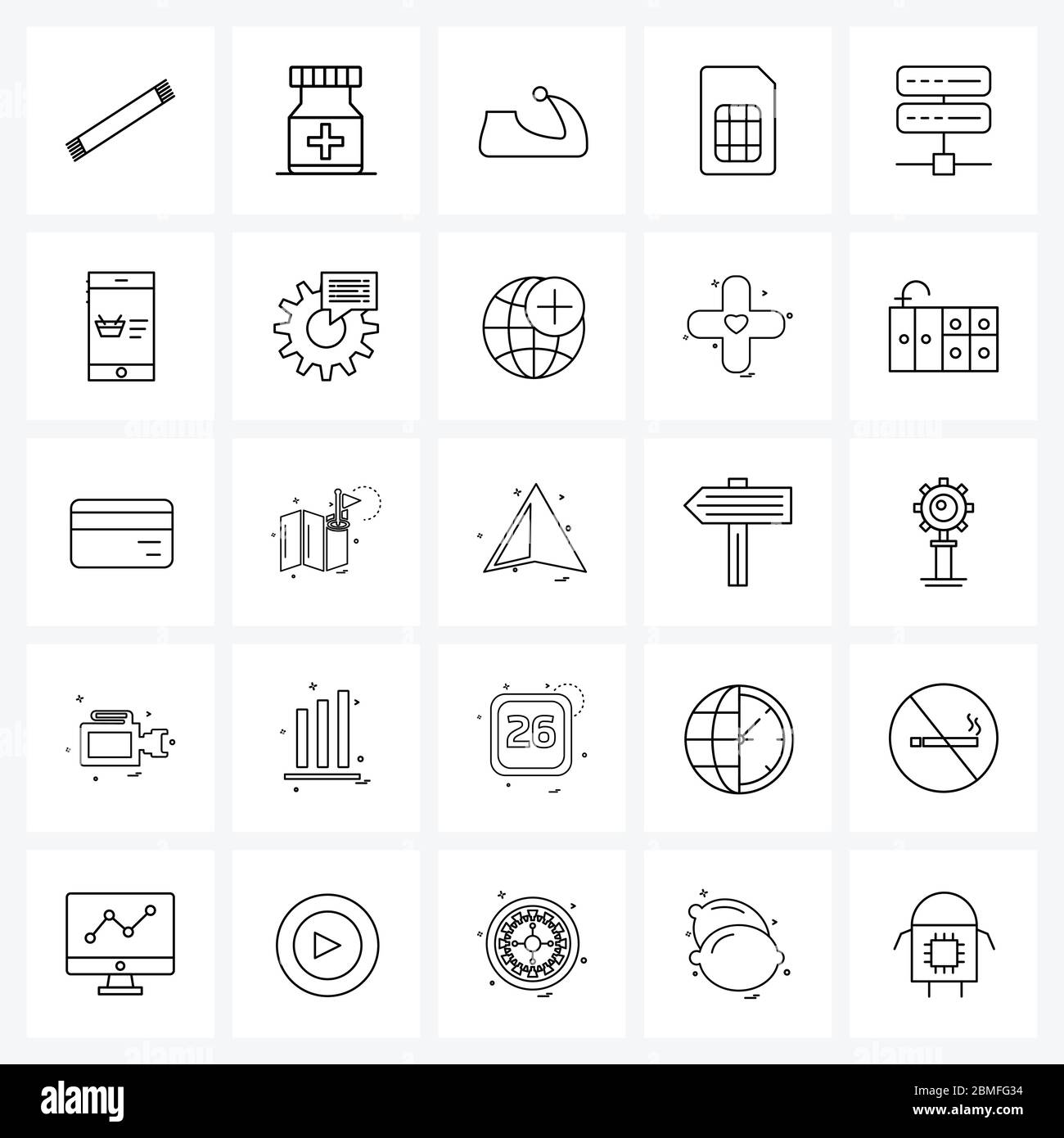 25 Editable Vector Line Icons and Modern Symbols of network, router ...