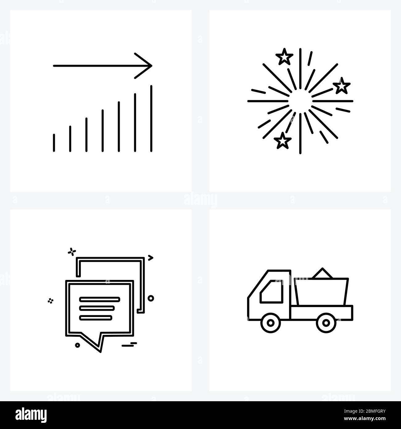 4 Universal Icons Pixel Perfect Symbols of performance, message, right ...