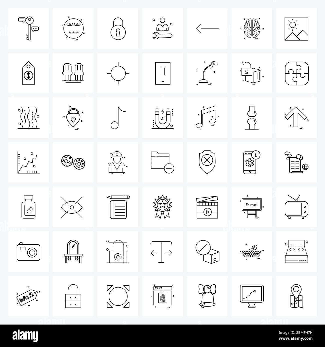 Set of 49 UI Icons and symbols for left, user, setting, account Vector ...