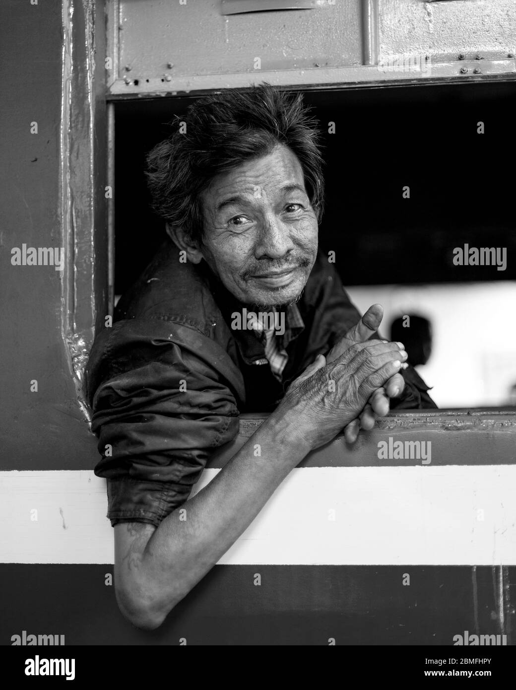 Happy burmese man Black and White Stock Photos & Images - Alamy