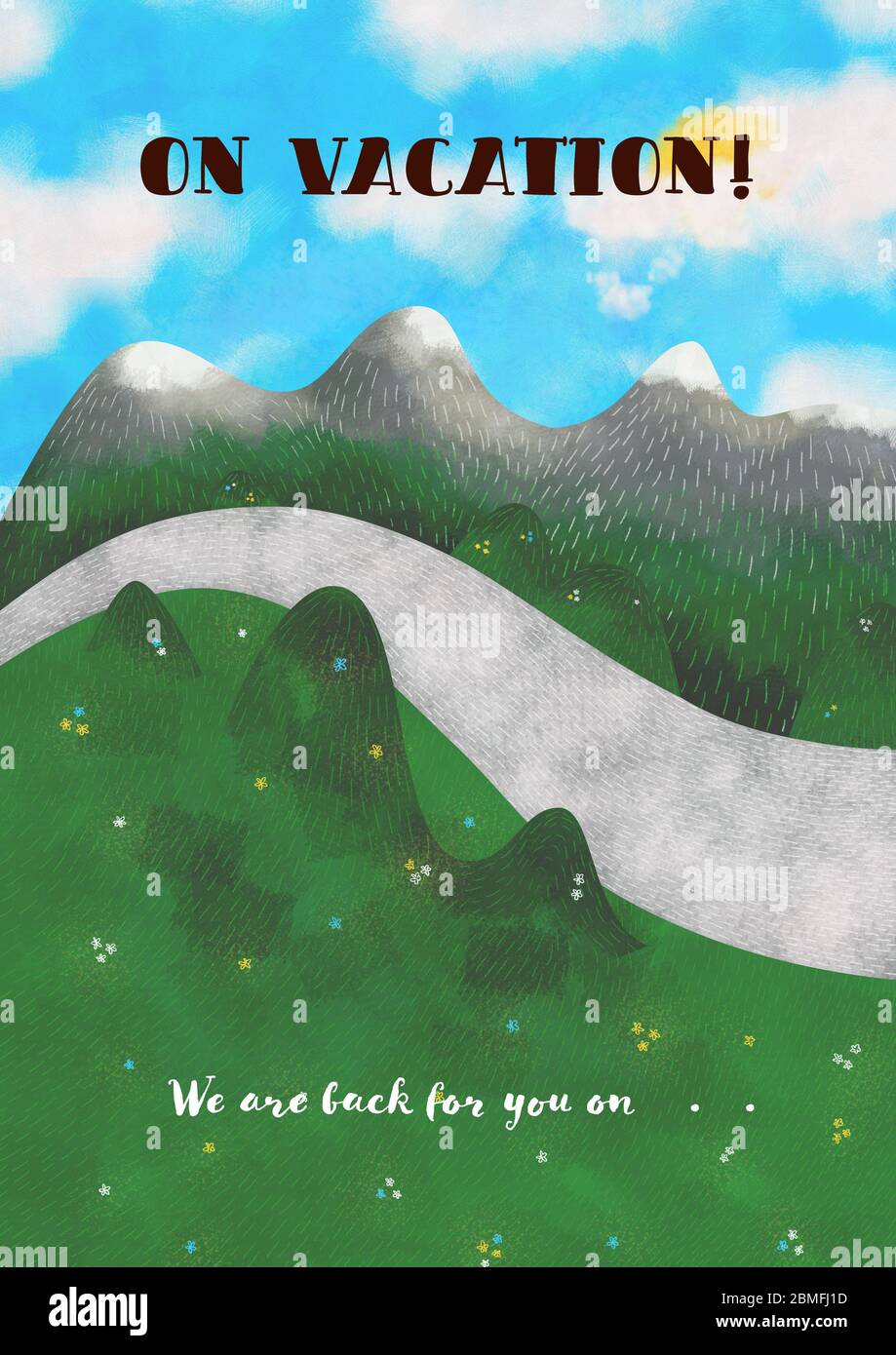 Flyer for store, shop or business shop window. Text in English We are ...