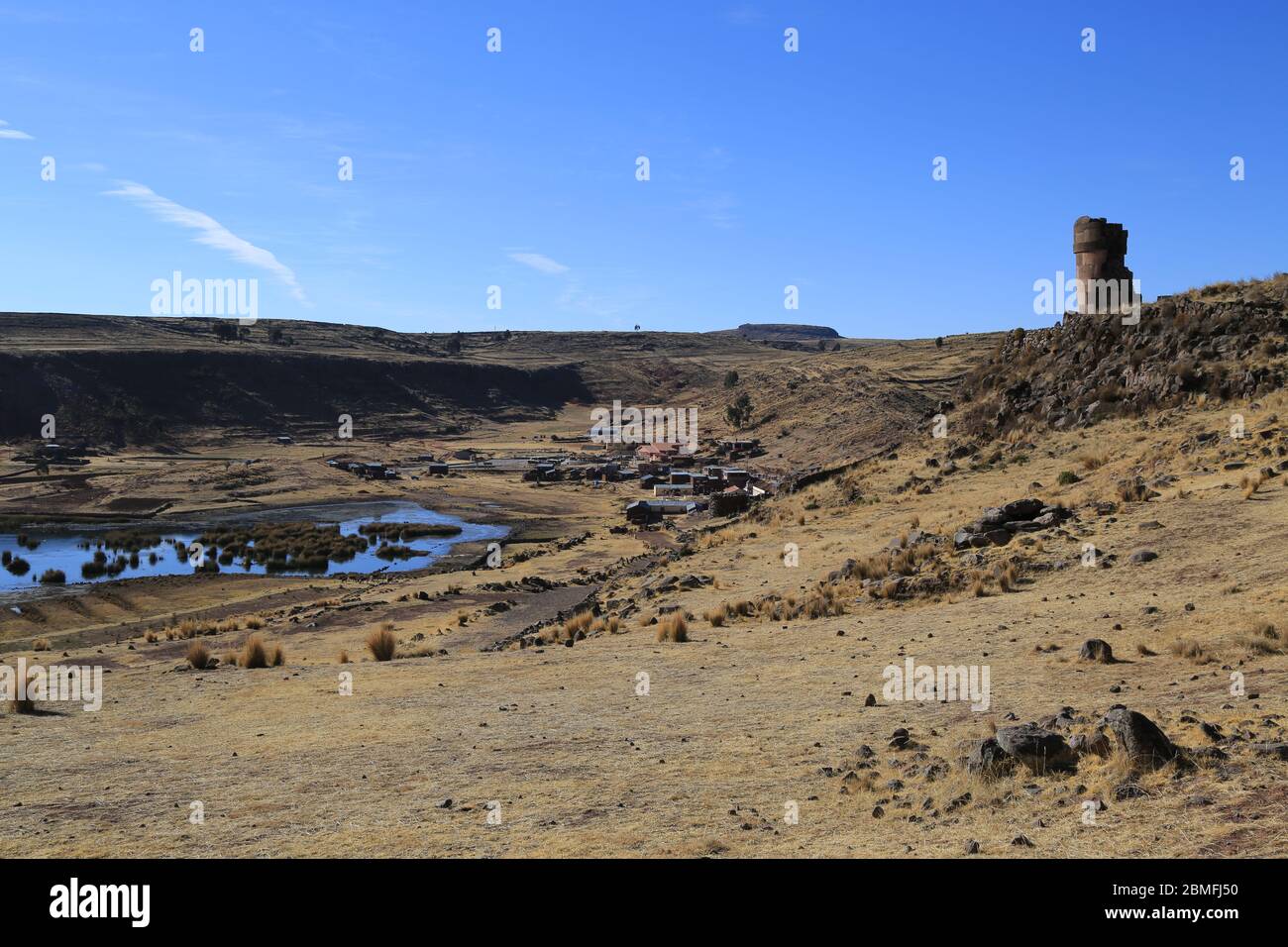 Cemetery of sillustani at lake hi-res stock photography and images - Alamy