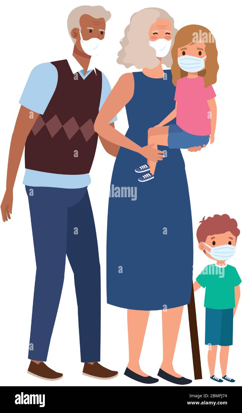 Grandpa grandchildren icon hi-res stock photography and images - Alamy