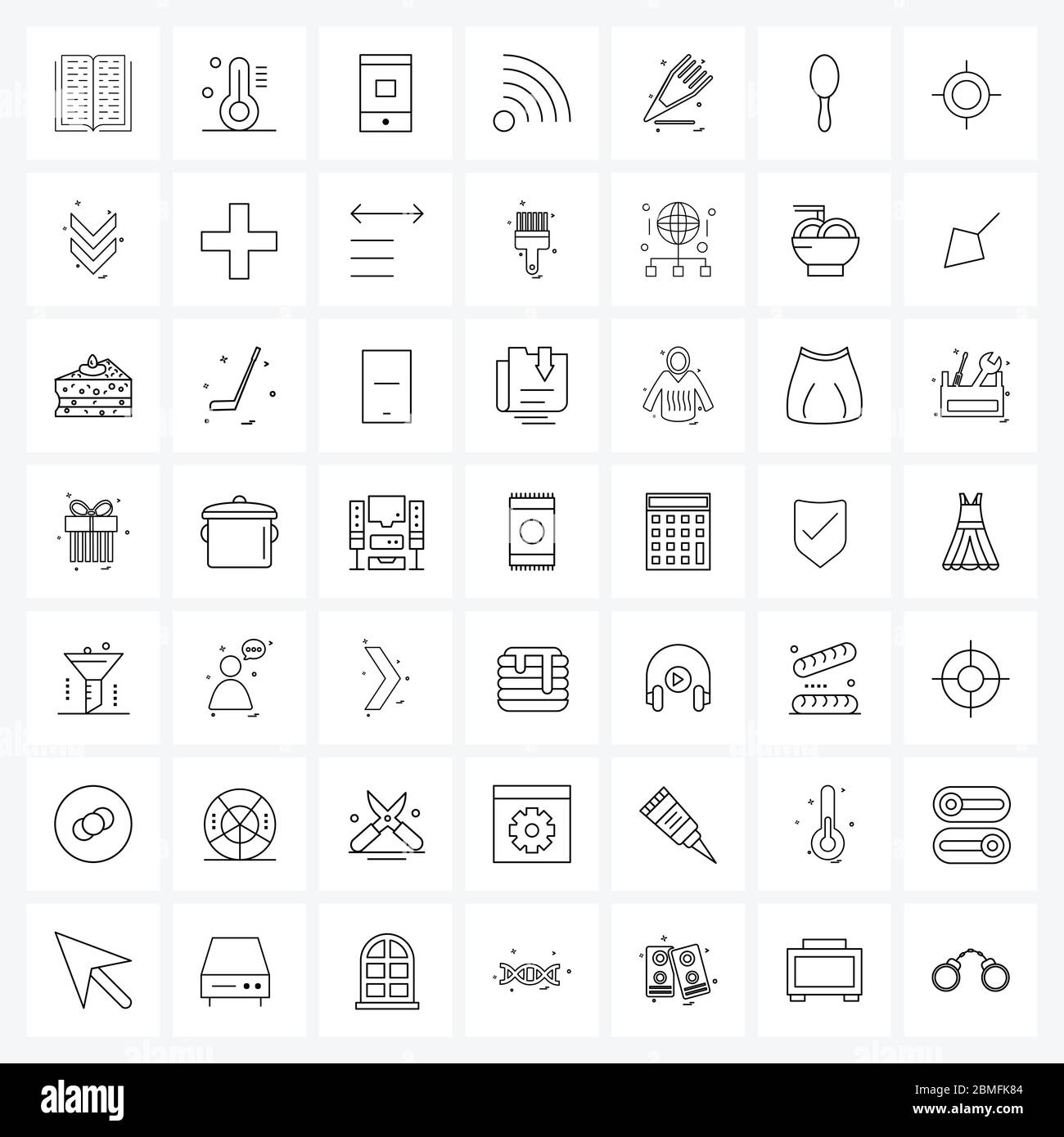 Universal Symbols of 49 Modern Line Icons of mirror, education, cell ...