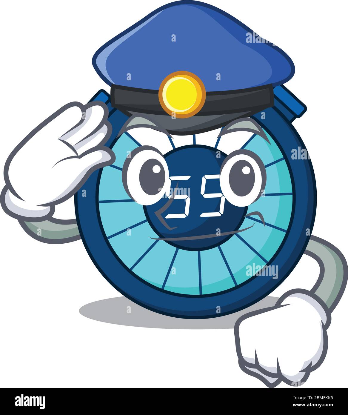 Police officer mascot design of hourglass wearing a hat Stock Vector ...