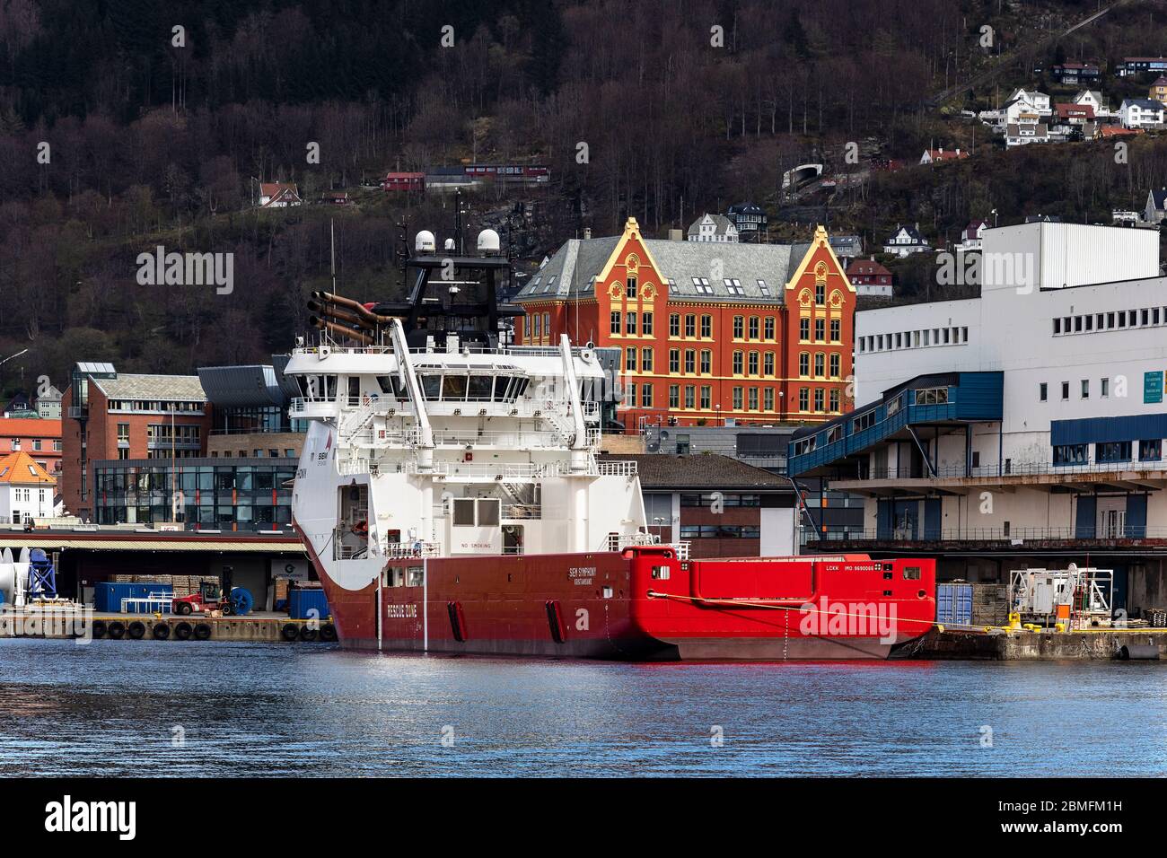 PSV Offshore platform supply vessel Siem Symphony, berthed at ...