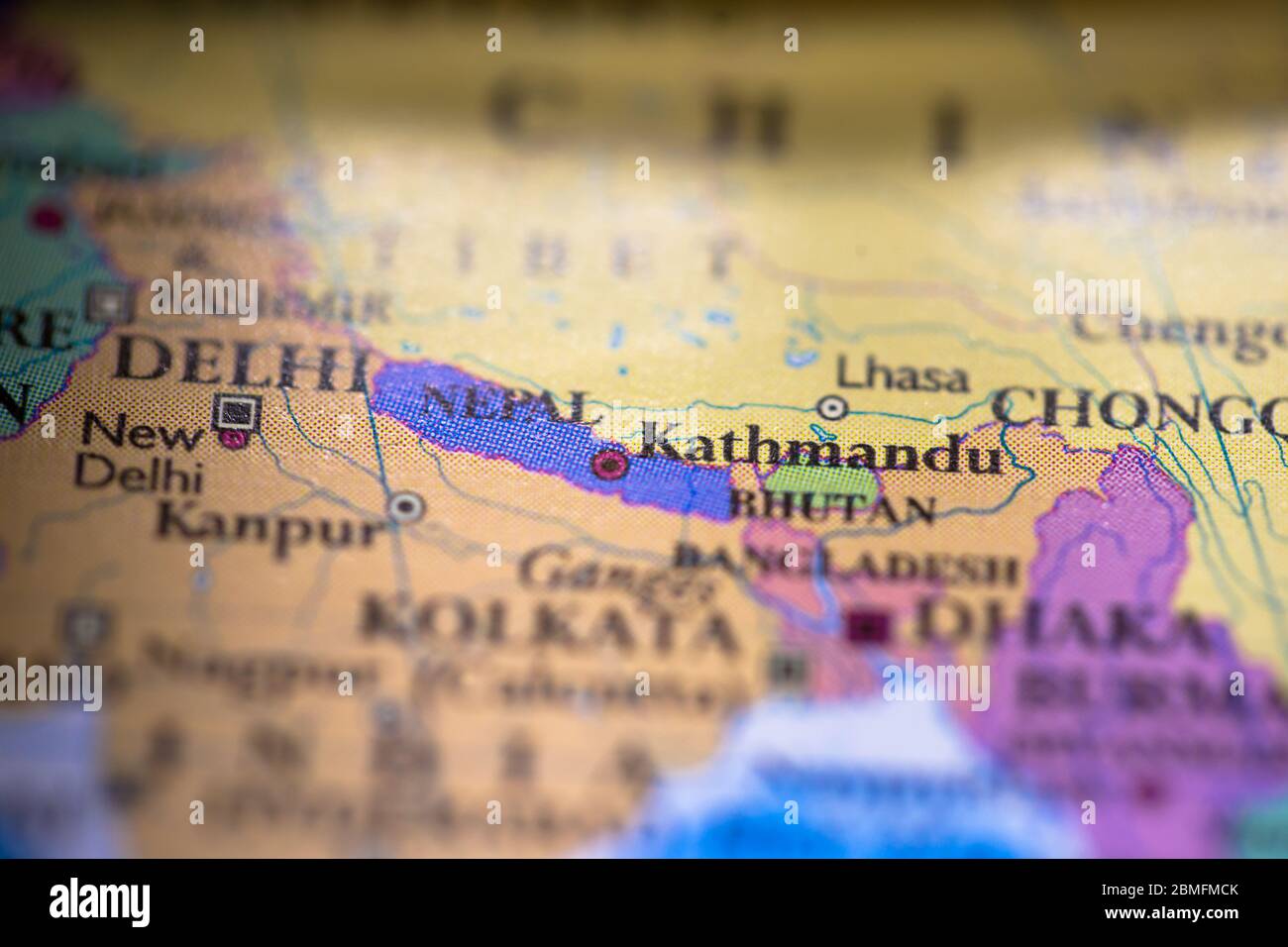 Nepal political map capital kathmandu hi-res stock photography and ...