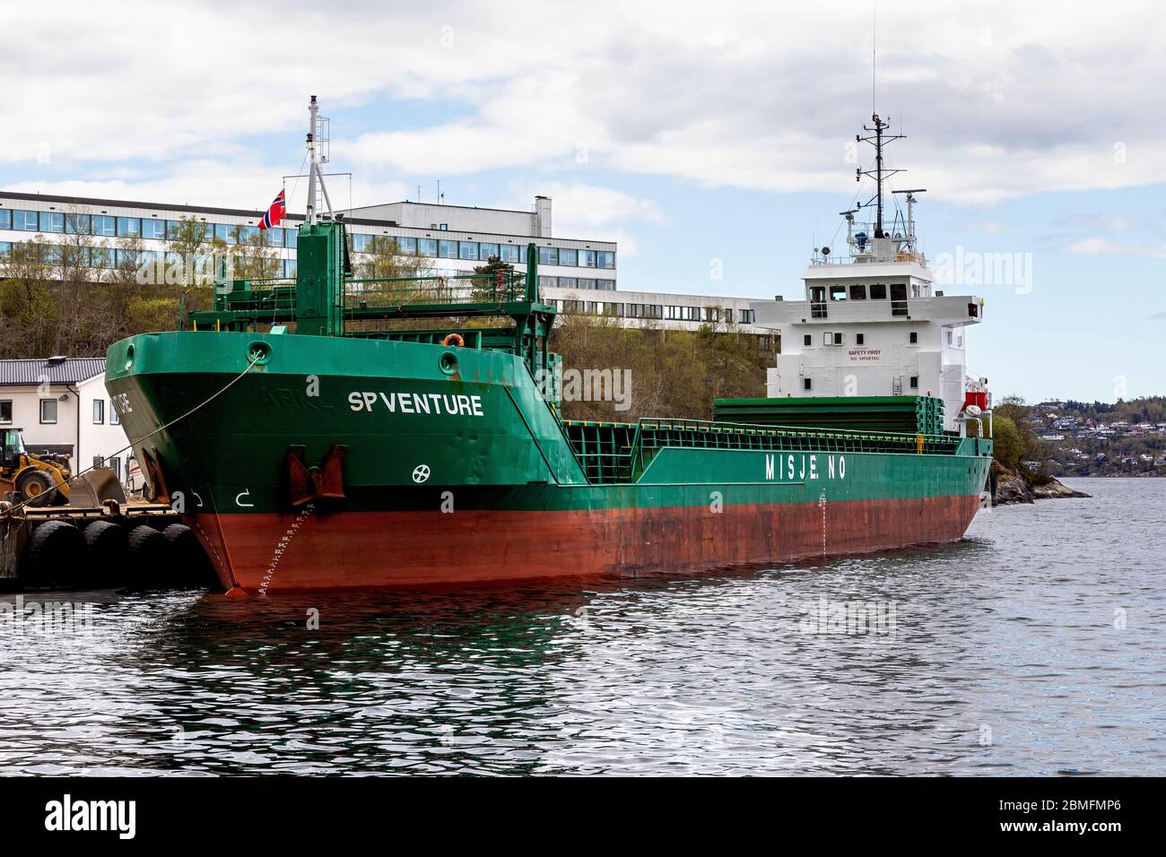 General cargo vessel SP Venture (built 1999) at quay in Nygaardsviken ...