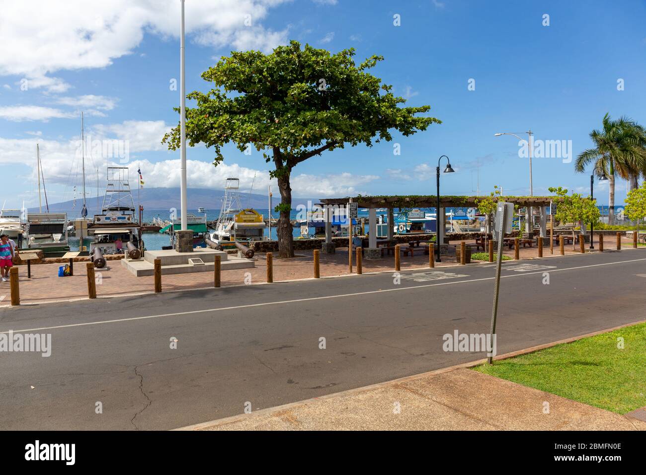 Marina outside Old Lahaina Courthouse Stock Photo - Alamy
