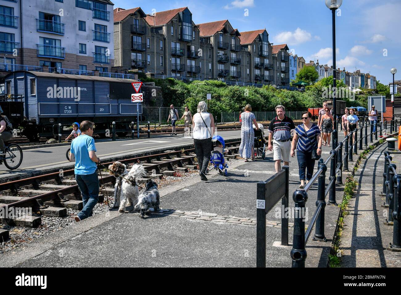 People are out and about in the sunshine at Bristol harbourside as the ...