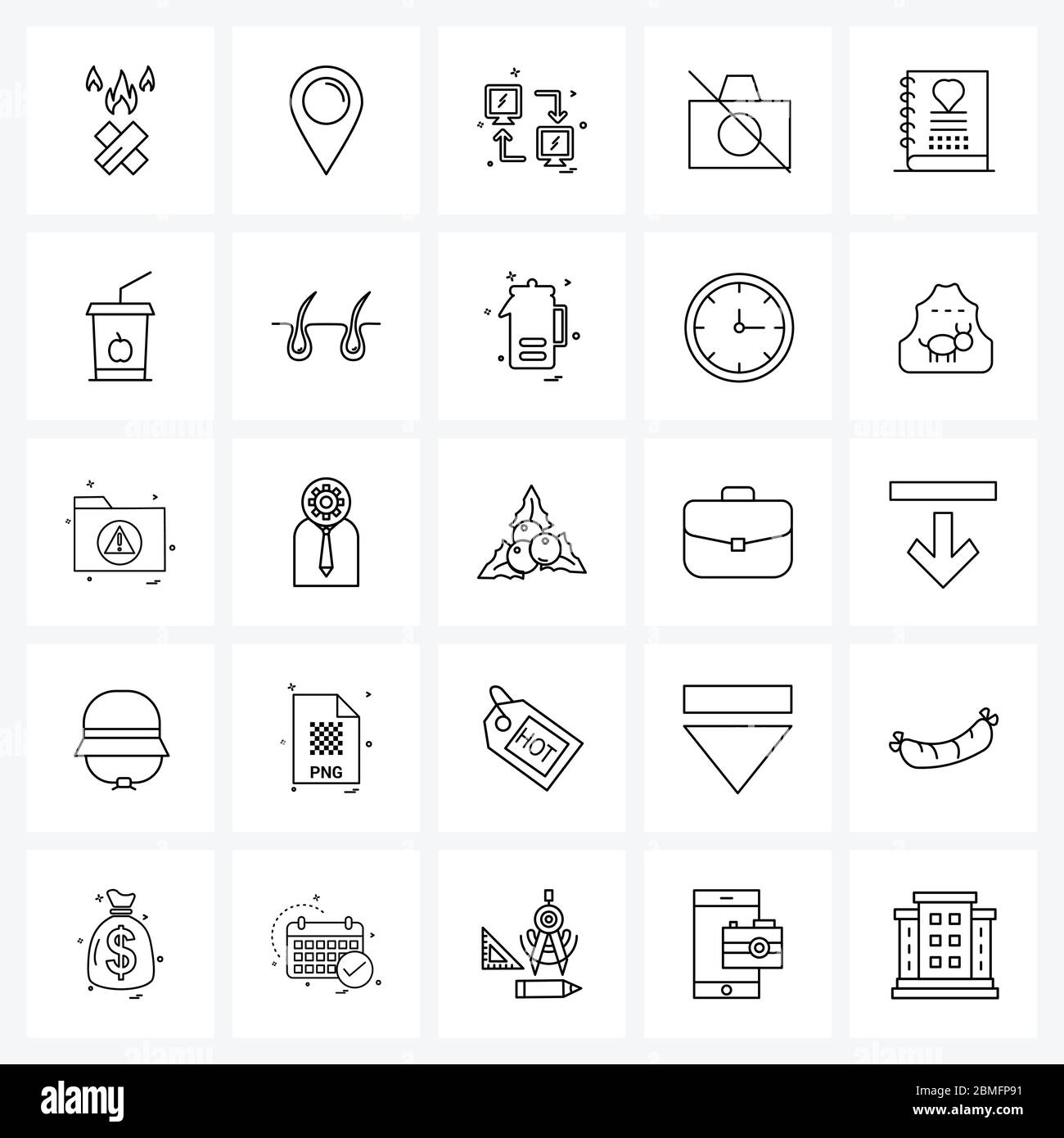 25 Universal Icons Pixel Perfect Symbols of picture, book, computer ...