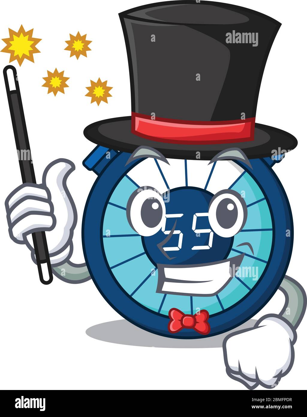 An attractive Magician of hourglass cartoon design Stock Vector Image ...