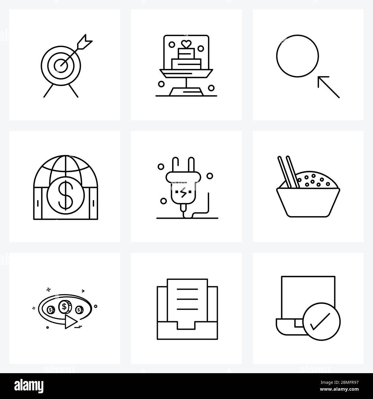 Banking icons circle Black and White Stock Photos & Images - Alamy