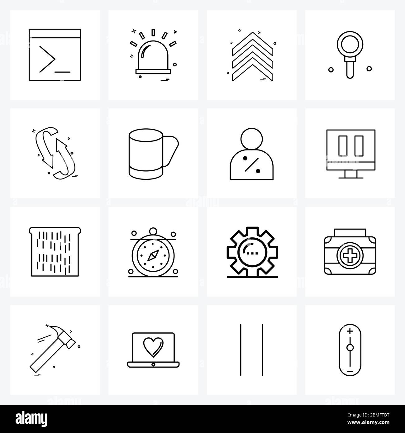Modern Vector Line Illustration of 16 Simple Line Icons of arrows ...