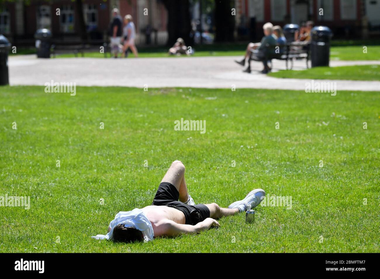 People in Queen's Square, Bristol as the UK continues in lockdown to ...