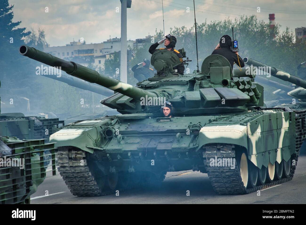 Minsk, Belarus 05.09.2020 /2020 Minsk Victory Day Parade. t-72 tank ...